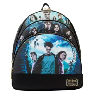 loungefly harry potter trilogy series 2 triple pocket double strap shoulder bag