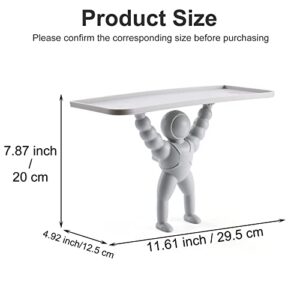 Bestshaoying ABS Shelf,Perforated Bathroom Shelf, Wall Shelf in Bathroom/Living Room Kitchen/Bedroom, Astronaut Shelf