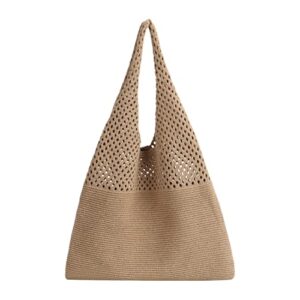 lui sui crochet mesh tote bag retro summer hobo bag for women flower knitted shoulder bags casual beach purse