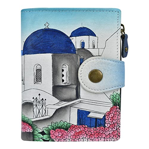 Anna by Anuschka Women's Hand Painted Leather Ladies Wallet-Magical Greece