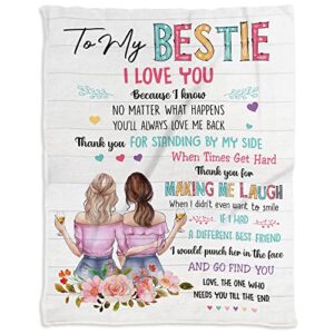 pawzity best friend blankets for women, bestie blanket friends – best friend for best friends, bestfriend, xmas friend gifts – friendship throw blanket