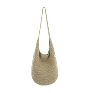 the sak 120 hobo in crochet, large shoulder purse with single strap, bamboo static