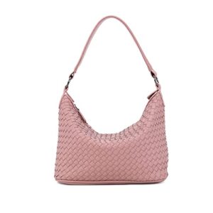 handbag and shoulder bag for women, fashion designer woven handbag ladies hobo bag purse faux leather bag tote bag