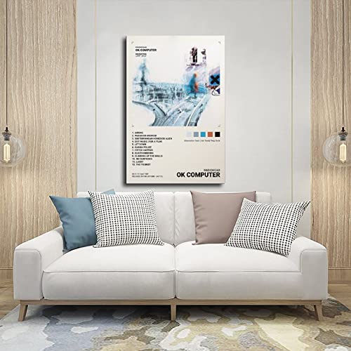 Radiohead Ok Computer Music Album Cover Poster Canvas Poster Wall Art Decor Print Picture Paintings for Living Room Bedroom Decoration Unframe:12x18inch(30x45cm)