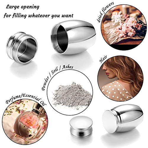 Small Keepsake Urn for Human Ashes Tree of Life Cremation Urns Mini Set of 7 Urns Perfect Stainless Steel Memorial Ashes Holder Small Funeral Ash Urn-Forever in My Heart (Silver-7pcs)