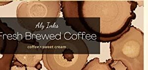 Fresh Brewed Coffee (Coffee, Sweet Cream) Scented 100% Soy Wax 9.5oz Single Wick Jar Candle | Made in The USA by Aly Inks