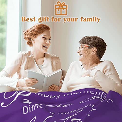 Inspirational Gifts for Women Elegant Intense Purple Throw Blanket, Christian Encouragement Gifts Religious Gifts for Women & Men, Strengthen Relationship with Christ-Soft Cozy Blanket 50"X60"