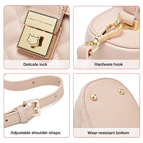 FOXLOVER Designer Hangbags for Women Small Crossbody Bag Clutch Purse Casual Fashion Shoulder Bag (Pink A)