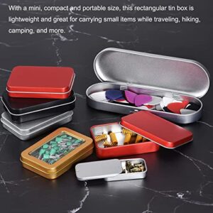 uxcell Metal Tin Box, 3.9" x 3.15" x 3.31" Rectangular Empty Tinplate Containers with Lids, Grey, for Home Organizer, Candles, Gifts, Car Keys, Crafts Storage