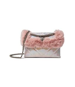 kurt geiger london faux fur mini kensington pink one size