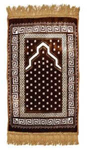 prayer rug childrens muslim carpet mat islamic salat small kids janamaz sajda rugs sajadah namaz sajjadah small child toddler mosque mini praying gebetsteppich musallah salah ramadan ( light brown )