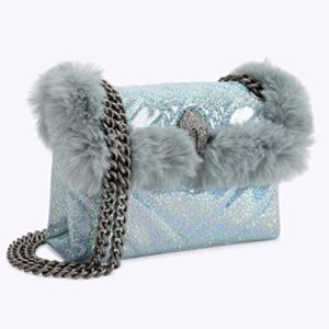 Kurt Geiger London Faux Fur Mini Kensington Pale Blue One Size