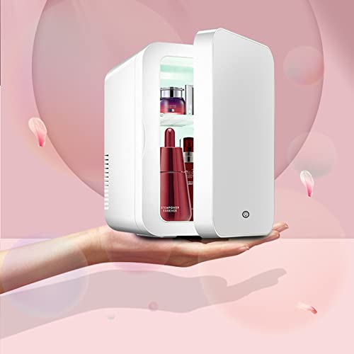 Mini Fridge AC/DC Portable Thermoelectric Cooler and Warmer Mini Fridge for Bedroom Car Home Travel Mini Refrigerator for Skin Care Foods Medications,White