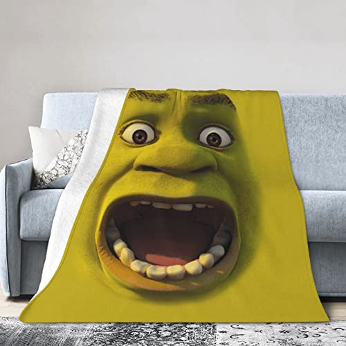 Funny Halloween Shrek The Musical Blanket Ultra Soft Throw Blanket Warm Bed Blanket for Couch Sofa Bedding 50"X40"