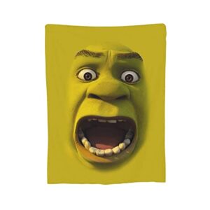 Funny Halloween Shrek The Musical Blanket Ultra Soft Throw Blanket Warm Bed Blanket for Couch Sofa Bedding 50"X40"