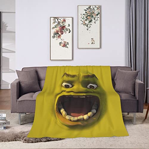 Funny Halloween Shrek The Musical Blanket Ultra Soft Throw Blanket Warm Bed Blanket for Couch Sofa Bedding 50"X40"