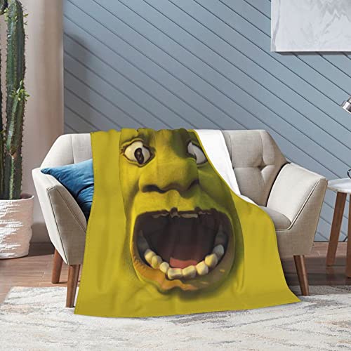 Funny Halloween Shrek The Musical Blanket Ultra Soft Throw Blanket Warm Bed Blanket for Couch Sofa Bedding 50"X40"