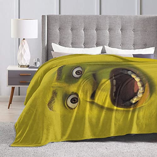 Funny Halloween Shrek The Musical Blanket Ultra Soft Throw Blanket Warm Bed Blanket for Couch Sofa Bedding 50"X40"