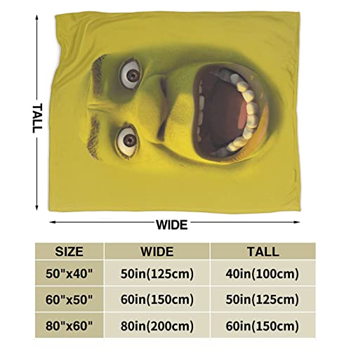 Funny Halloween Shrek The Musical Blanket Ultra Soft Throw Blanket Warm Bed Blanket for Couch Sofa Bedding 50"X40"