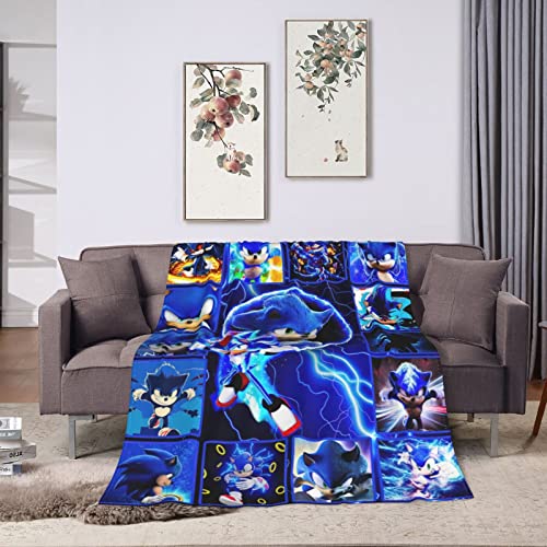 PAPFESPY Blanket for Aldult Animes Funny Blanket Throw Blankets, Flannel Fleece Blankets and Throws for Better Relaxing, Comfy air Condition Blanket 50"x40"