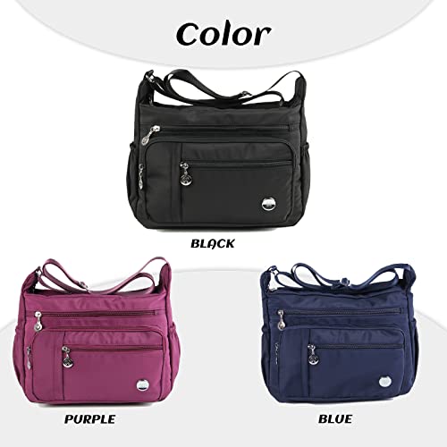 SUKUTU Women Multiple Pockets Tote Bag Large Capacity Fashion Top Handle Satchel Shoulder Handbag