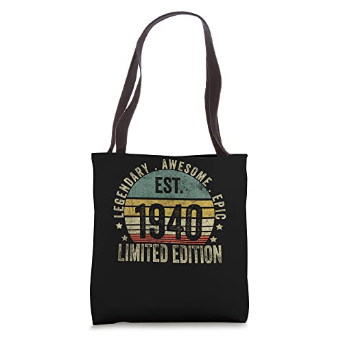 83rd Birthday Vintage 83 Year Old Est 1940 Limited Edition Tote Bag