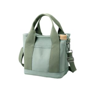 large capacity multi-pocket handbag ladies stylish canvas totes top handle one shoulder crossbody handbag work bags travel crossbody purse student nurses mum bags multi pockets satchel green