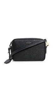 smythson women’s camera bag, black, one size