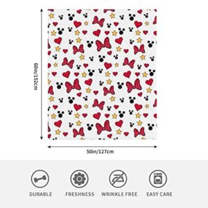 Cute Throw Blanket Soft Warm White Throw Blanket Cartoon Anime Blanket for Living Room Bedroom Dorm 60"x50"