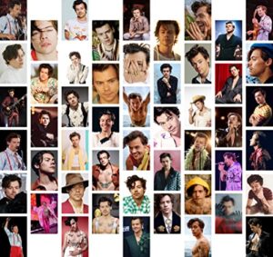 liya 50 pcs harry styles aesthetic wall collage kit – 4×6 inch – harry styles poster, harry styles merch, trendy poster wall art wall decor for teen boys girls women room bedroom dorm dormitory merh merchandise birthday gifts by liya design prints (harry