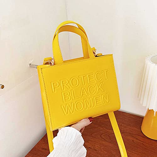 Qiayime Protect Black Women Purse And Handbag Designer Ladies Fashion Top Handle Satchel Shoulder Tote Crossbody Bag (yellow)