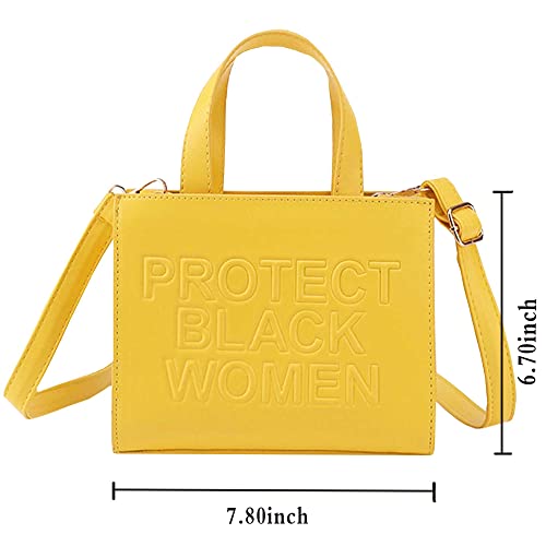 Qiayime Protect Black Women Purse And Handbag Designer Ladies Fashion Top Handle Satchel Shoulder Tote Crossbody Bag (yellow)