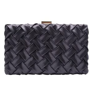 Mogor Women's Vintage Braided Ribbon Formal Crossbody Evening Clutch Handbag Shoulder Pursel Satchel