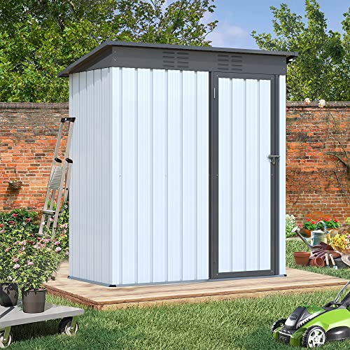 Morhome Sheds & Outdoor Storage, 3x5 FT Outdoor Storage Shed, Outdoor Shed Garden Shed Tool Shed with Lockable Door for Garden Backyard Patio