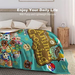 Luxury Animal Cute Crossing Throw Blanket, Fleece Blankets and Throws for All Seasons, Easy Care Air Conditioning Blanket 40"x50"