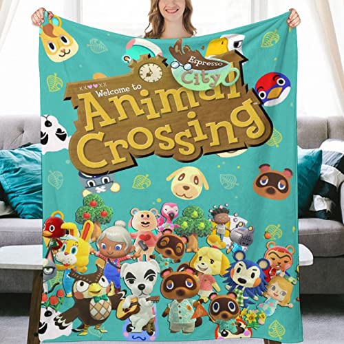 Luxury Animal Cute Crossing Throw Blanket, Fleece Blankets and Throws for All Seasons, Easy Care Air Conditioning Blanket 40"x50"