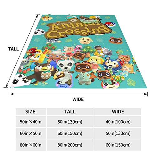 Luxury Animal Cute Crossing Throw Blanket, Fleece Blankets and Throws for All Seasons, Easy Care Air Conditioning Blanket 40"x50"