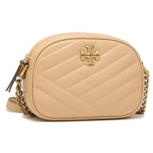 tory burch women’s kira chevron leather devon sand crossbody handbag