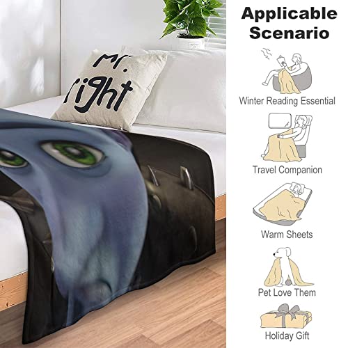 ASDPIHNK Funny Meme Blanket Megamind Soft Plush Throw Blanket Super Fuzzy Warm Lightweight Thermal Fleece Blankets for Couch Bed Sofa All Season 50″x 60″, 50''x60''