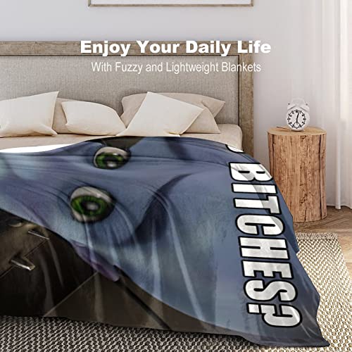 ASDPIHNK Funny Meme Blanket Megamind Soft Plush Throw Blanket Super Fuzzy Warm Lightweight Thermal Fleece Blankets for Couch Bed Sofa All Season 50″x 60″, 50''x60''