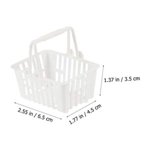 Operitacx 30 pcs Baskets Basket Shopping Picnic Kids Playthings Grocery Decorative with Plastic Supply Children for Handles House Fake Boys Scale Wear-resistant Miniature Mini Toys