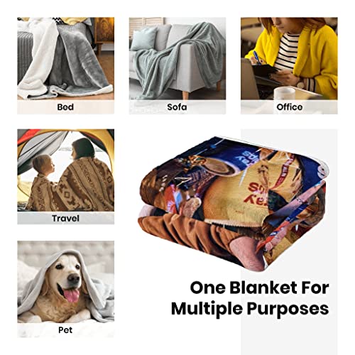 Gobits Kpop Blanket Korean Star Throw Blanket Idol Singer 50x60 Inch Anti-Pilling Flannel Ultra Soft Cozy Fleece Boys Fans Merchandise for Sofa Bed Girls Adults Gifts