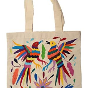 ALKIMIA INC Mexican Handmade Tote Authentic Otomi Tenango Embroidery