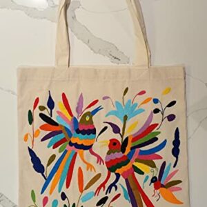 ALKIMIA INC Mexican Handmade Tote Authentic Otomi Tenango Embroidery