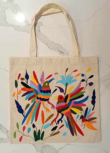 ALKIMIA INC Mexican Handmade Tote Authentic Otomi Tenango Embroidery