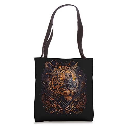 Tiger Lunar Zodiac Chinese Horoscope Astrology Tote Bag