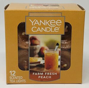 yankee candle farm fresh peach 12 scented tea lights