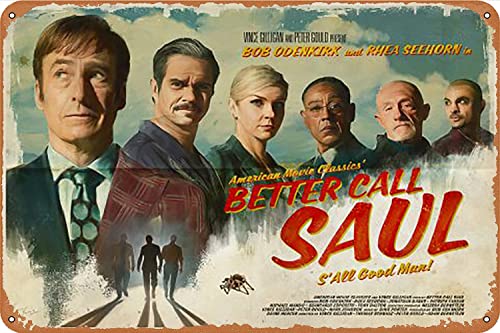 Decleezw Better Call Saul Metal Sign Novelty Club Room Man Cave Wall Decor Art Print Metal Poster 8X12 inch