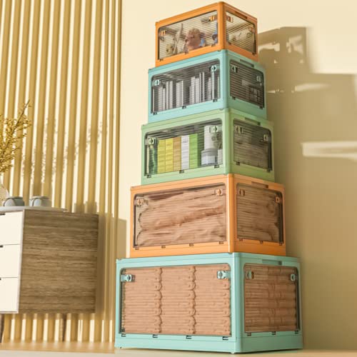 Folding storage box Folding storage box Folding plastic box Clothes storage box (green,143L?73 * 49 * 40cm?)