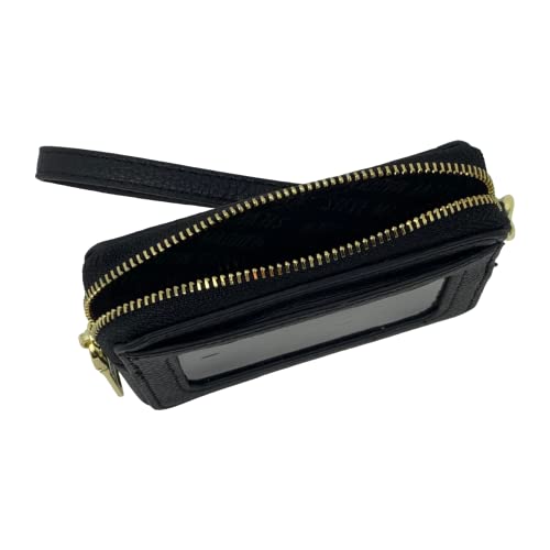 Steve Madden BPipper Zip Around Card Case Wristlet (Black)